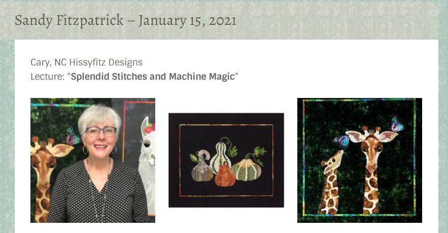 January 15, 2021 – Sandy Fitzpatrick | Main Line Quilters - celebrating ...