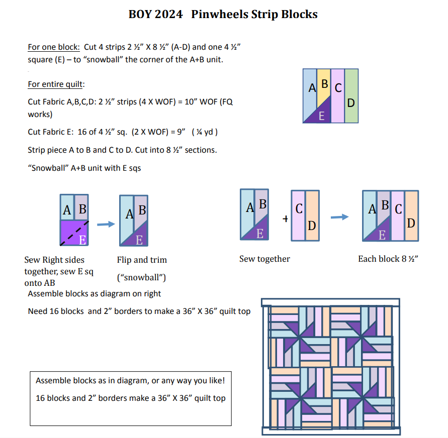 2024 Boy Block | Main Line Quilters - celebrating 50 years!
